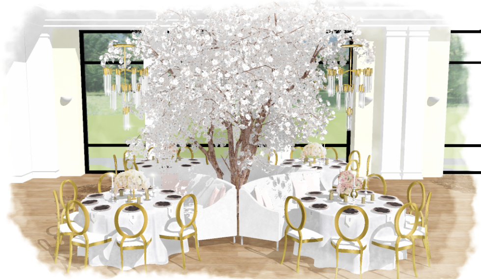 DRAMATIC DESIGNER RECEPTION | A 3D WEDDING DESIGN - Concept Wedding Designs