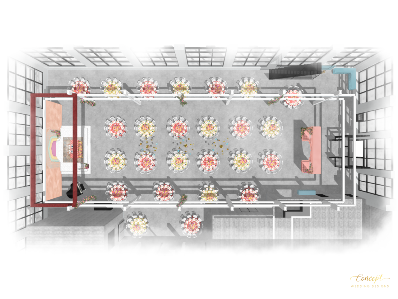 A Traditional Wedding in a Historic Venue | 3D Wedding Rendering ...
