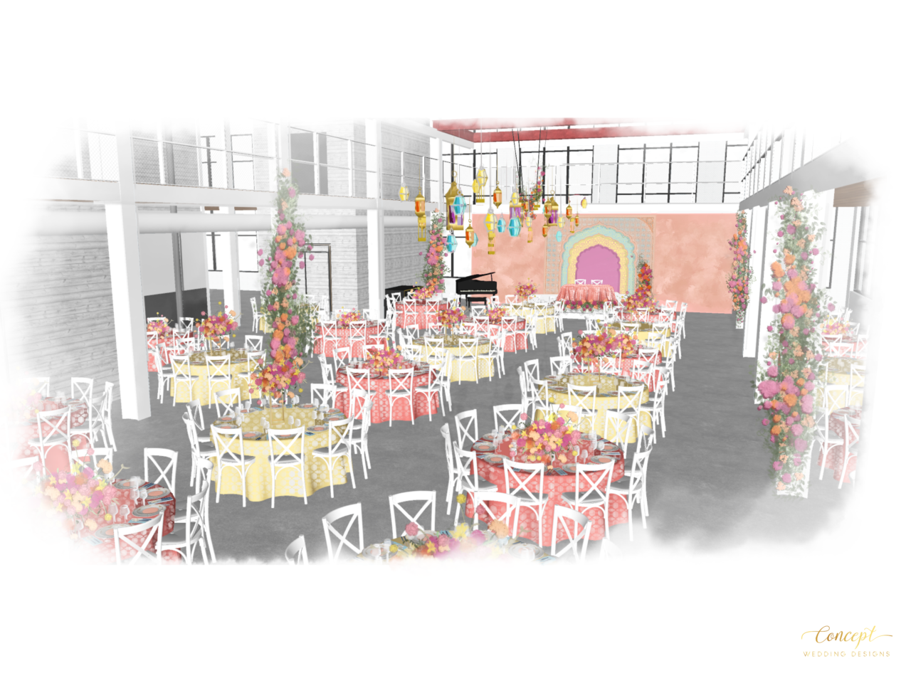 A Traditional Wedding in a Historic Venue | 3D Wedding Rendering ...