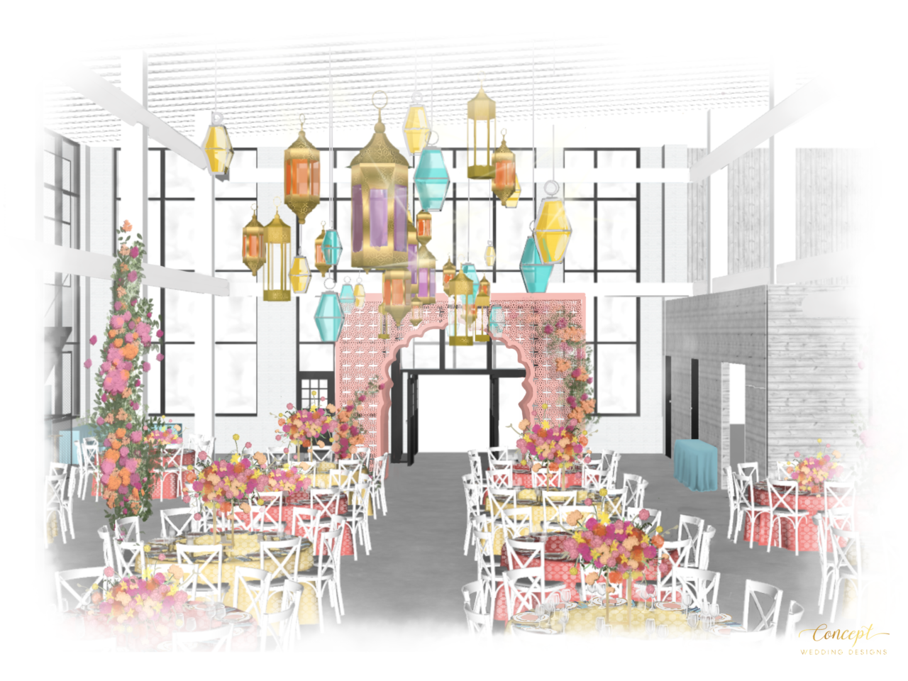A Traditional Wedding in a Historic Venue | 3D Wedding Rendering ...