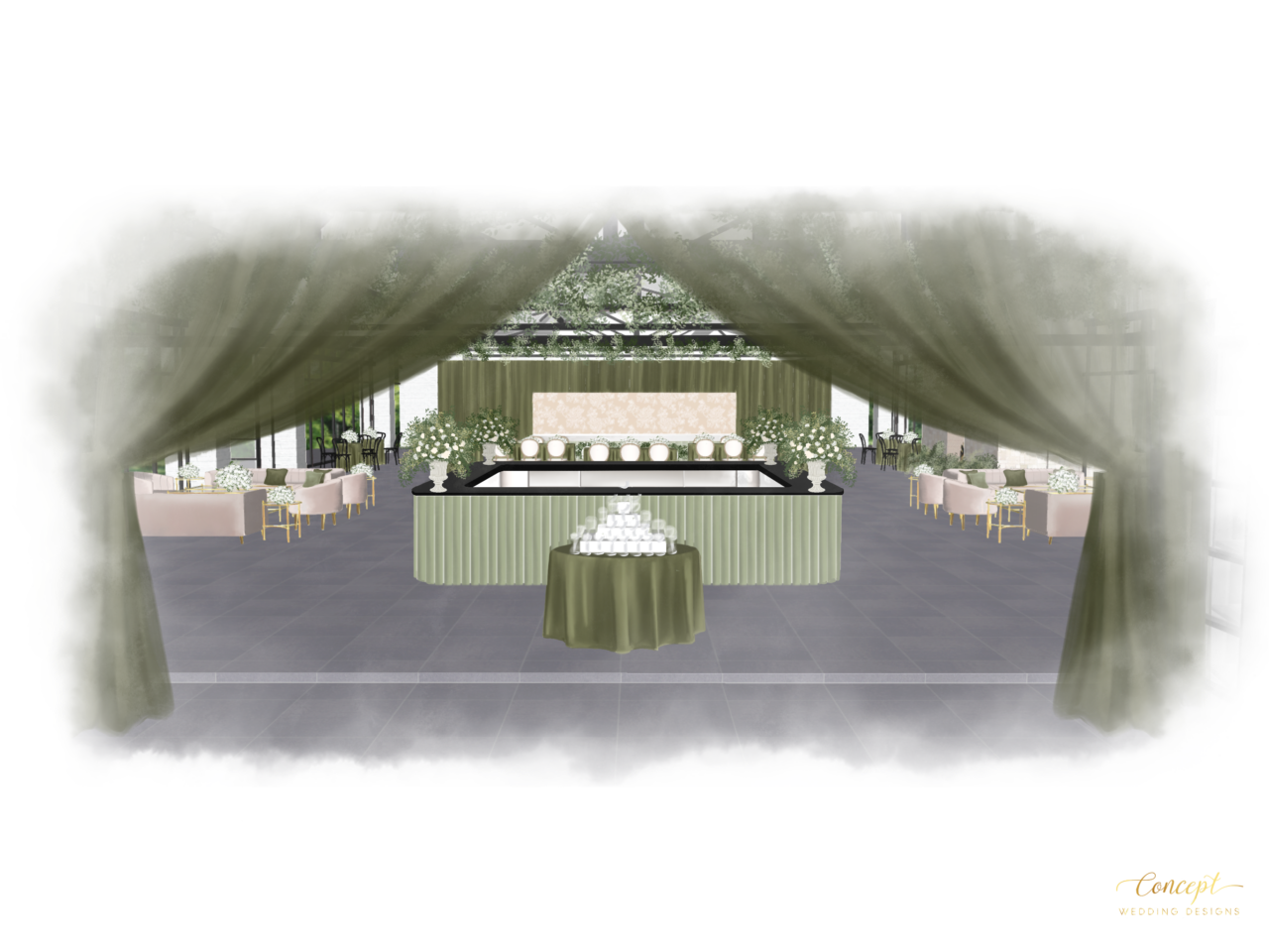 Subtle Theme & Simple Colour Palette | A Tented Texas Wedding Rendering ...